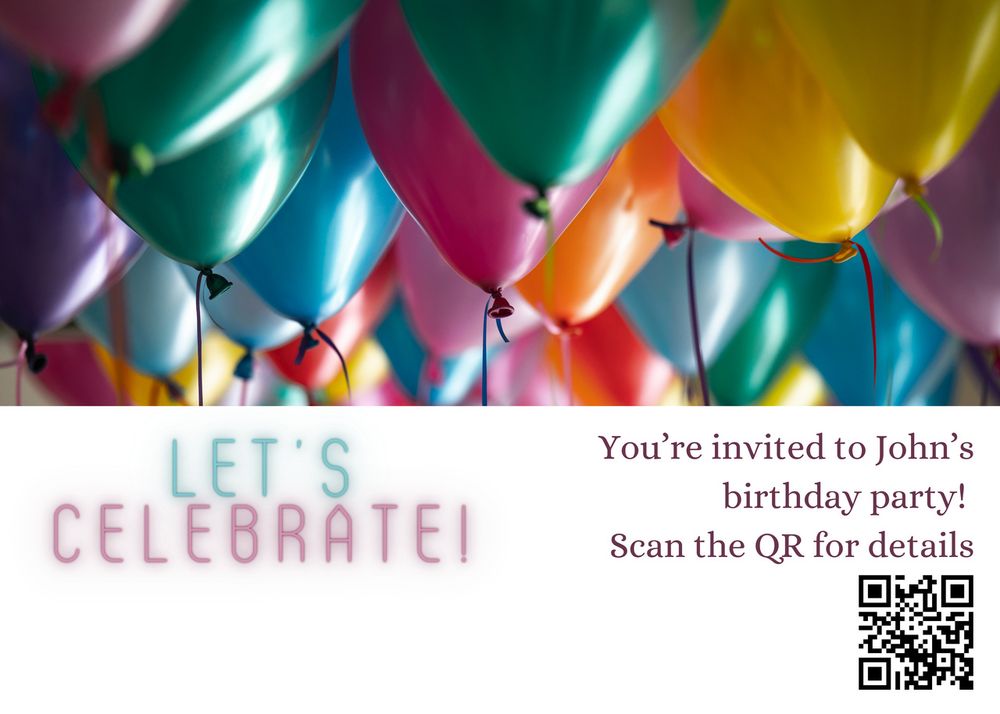 Guide to Print Birthday Invitations with QR Code (Templates)