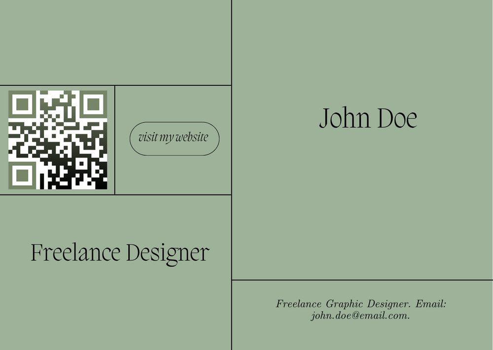 Modern & Professional QR Code Business Card Templates