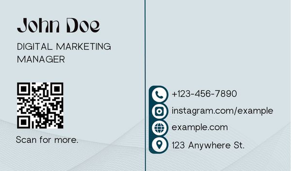 Modern & Professional QR Code Business Card Templates