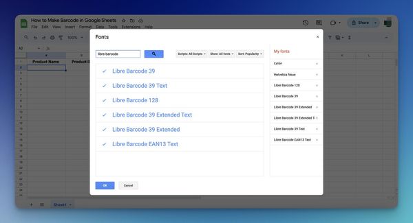 How to Make Barcodes in Google Sheets - Practical Steps
